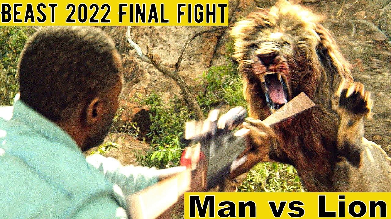 Finally, Idris Elba fought with the Lion in the movie Beast 2022 - YouTube