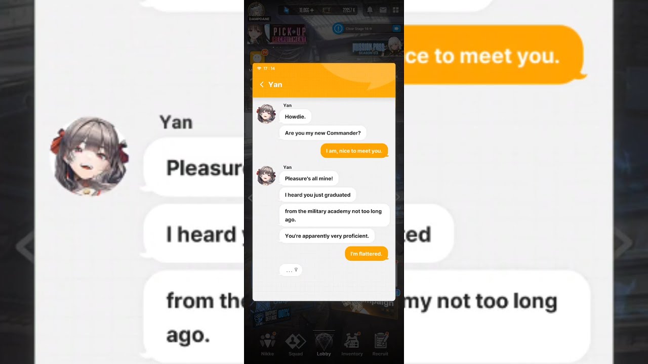 Goddess of Victory: Nikke - Yan's DM messages - YouTube