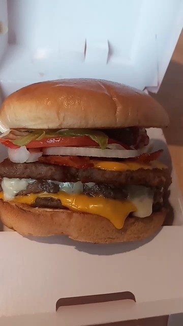 Dairy Queen triple cheeseburger large fries and large Dr Pepper - YouTube