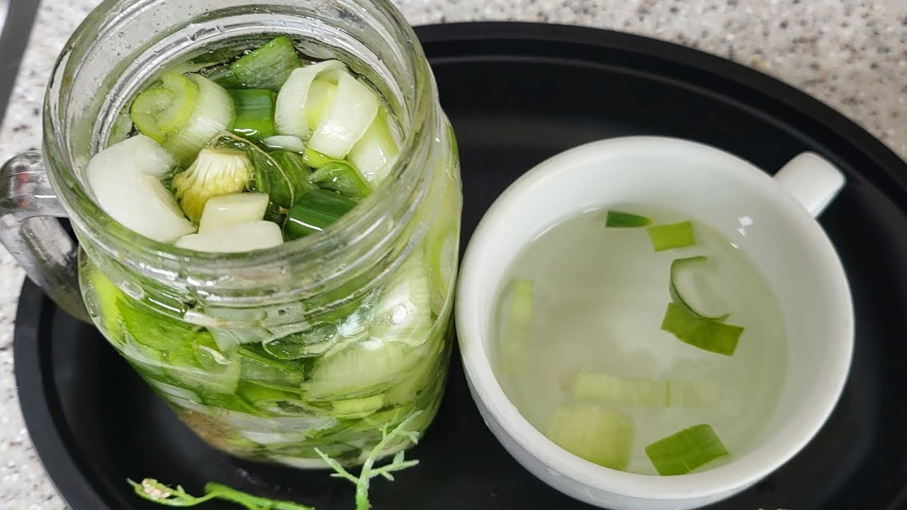 체온을 높여주고, 뇌혈관을 지켜주는 대파 꿀차~🍵 cerebrovascular scavenger spring onion tea ...