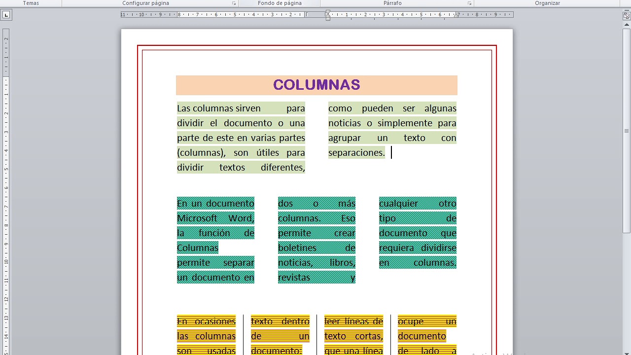 Bordes y Color de Pagina en Word - YouTube