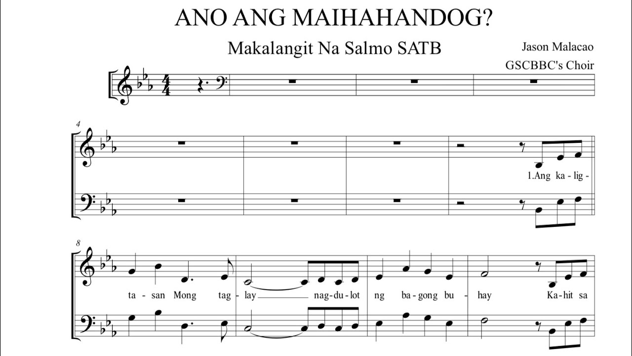 ANO ANG MAIHAHANDOG (Geno Francis Purigay) - Eb Major (Low Pitch) Minus ...