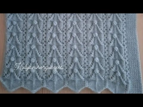 Dilimli Fıstıklı Üçgen Örneği #örgümodelleri #knitting #yelekmodelleri