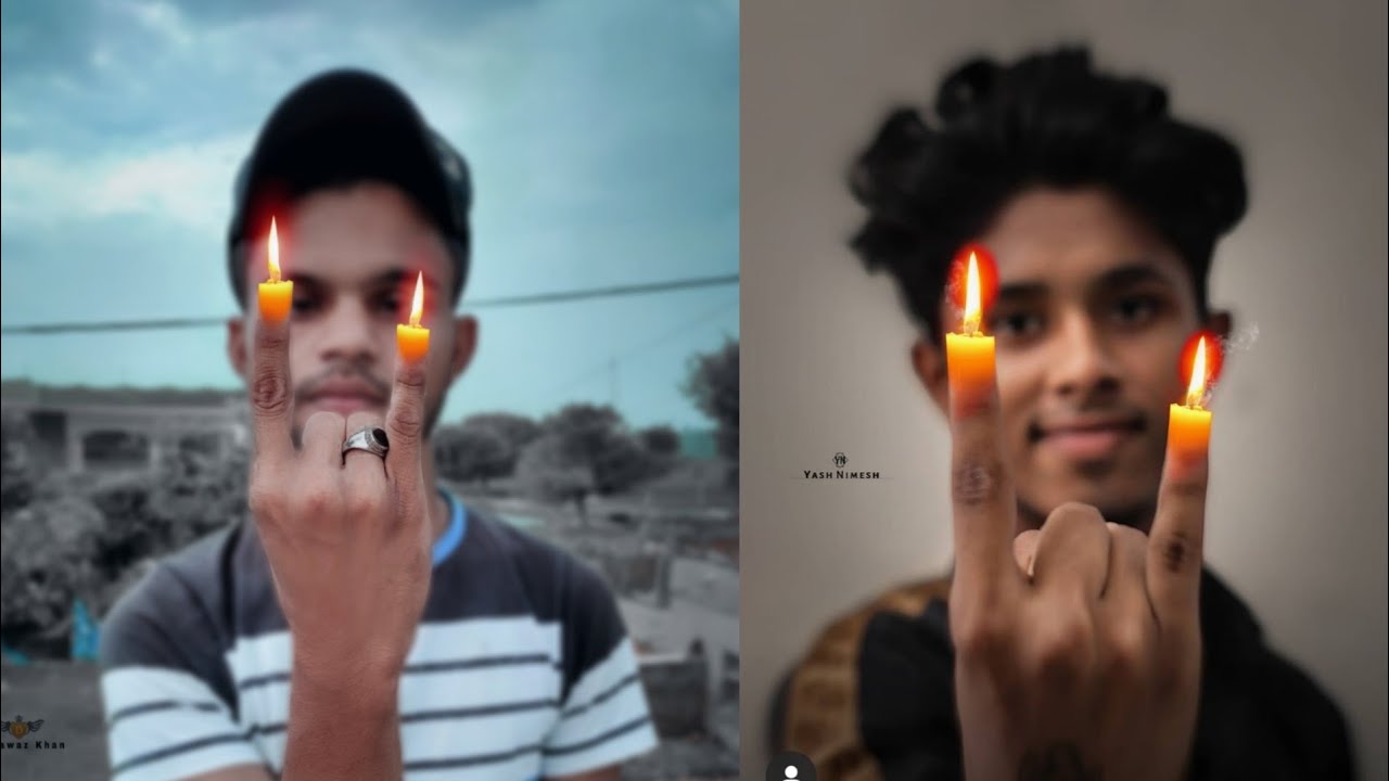 New viral instagram Finger Fire photo editing tutorial on picsart - YouTube