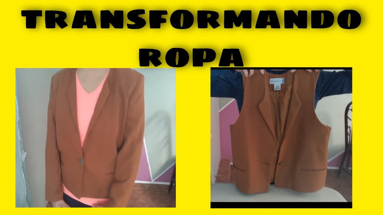 DIY......Transforma tu ropa,de saco a chaleco - YouTube