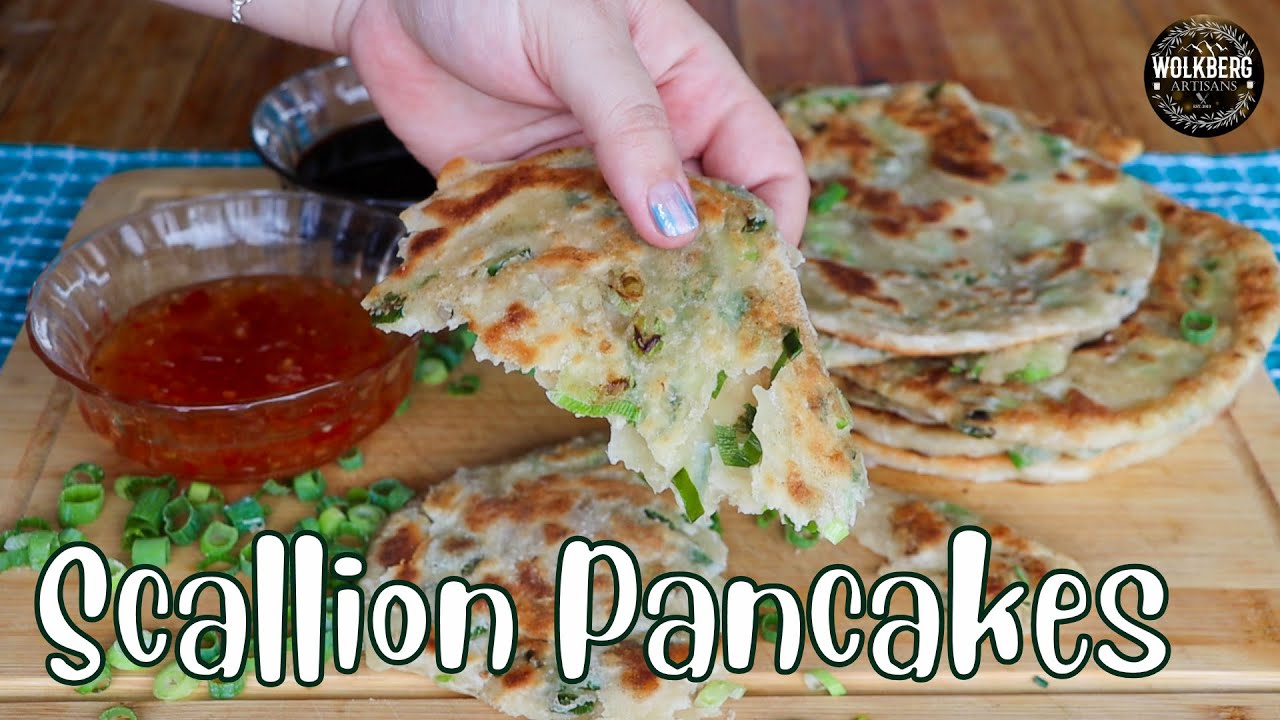 Scallion pancakes Recipe | Chinese Street food recipe | Green onion ...
