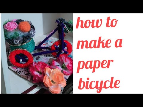 How to make a paper bicycle - YouTube