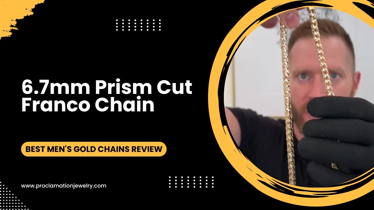 6.7mm Prism Cut Franco Chain | Best Men's Gold Chains Review - YouTube