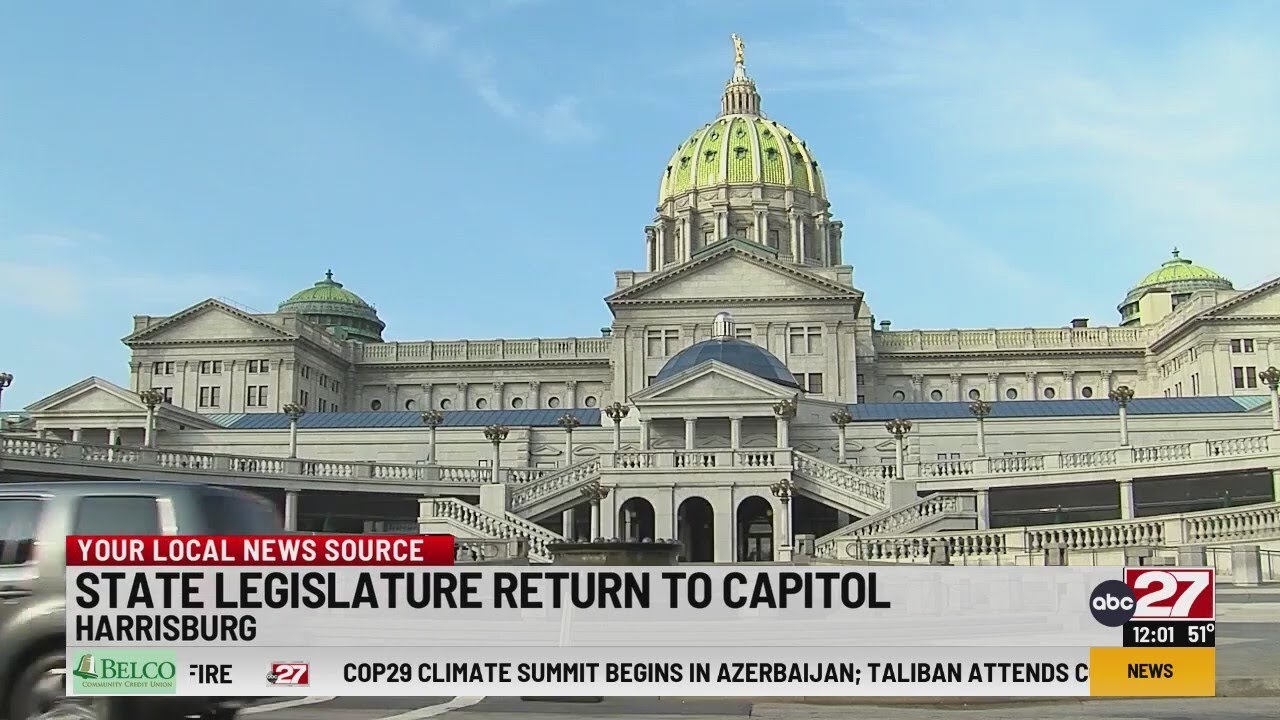 Pennsylvania state legislature returns to capitol - YouTube