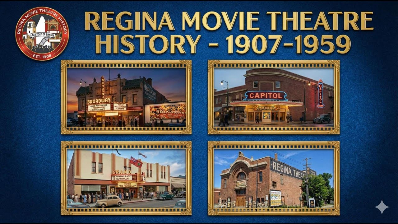 Regina movie theatre history 1907-1959 - remastered - YouTube
