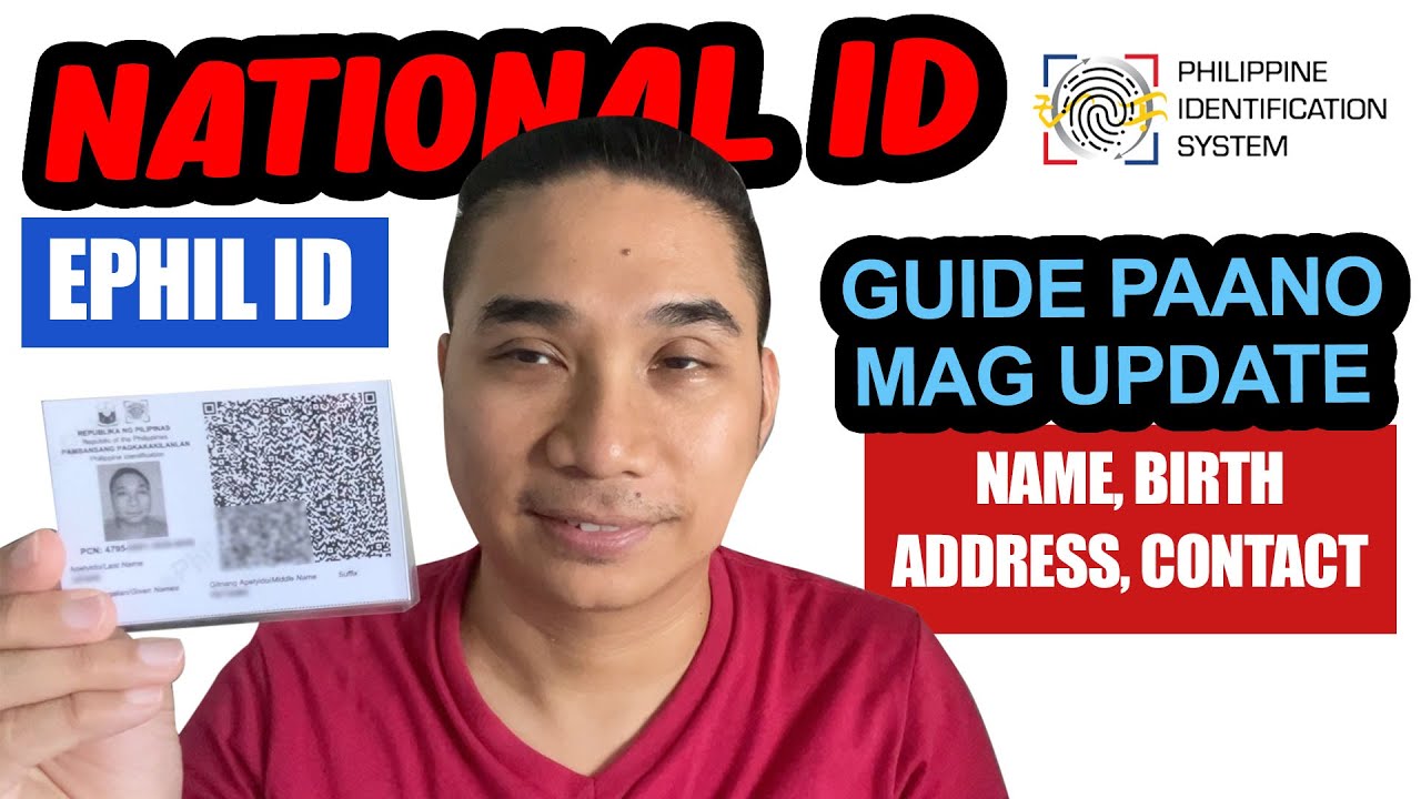 PAANO MAG UPDATE OR ITAMA ANG EPHIL ID | PAANO MAG UPDATE NG NATIONAL ...