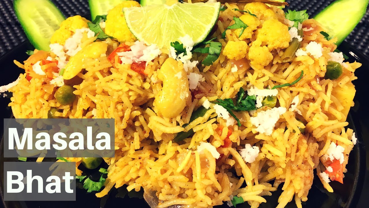 Masala Bhaat Recipe | Spiced Rice Recipe | Cooking Maharashtra Style ...