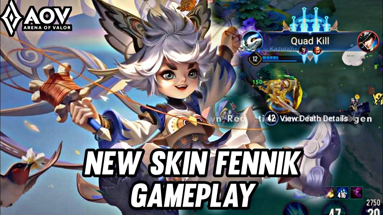 AOV : NEW SKIN FENNIK GAMEPLAY - ARENA OF VALOR LIÊNQUÂNMOBILE ROV COT - YouTube