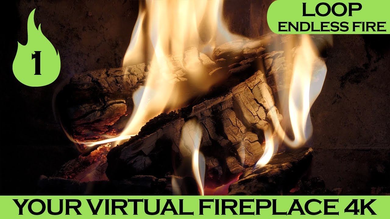 Endless Fire LOOP #1 Wood Logs Looped Burning with Crackling Fire ...