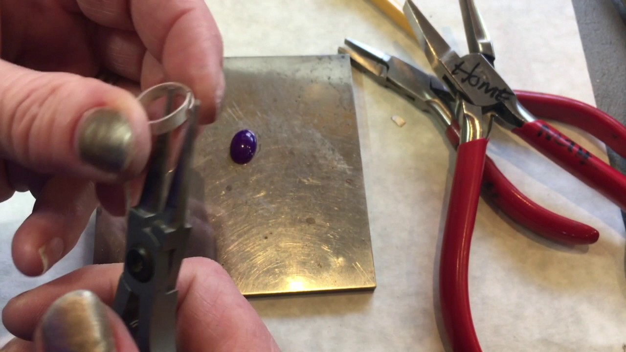 How to make a bezel and set a cabochon - Part one. - YouTube