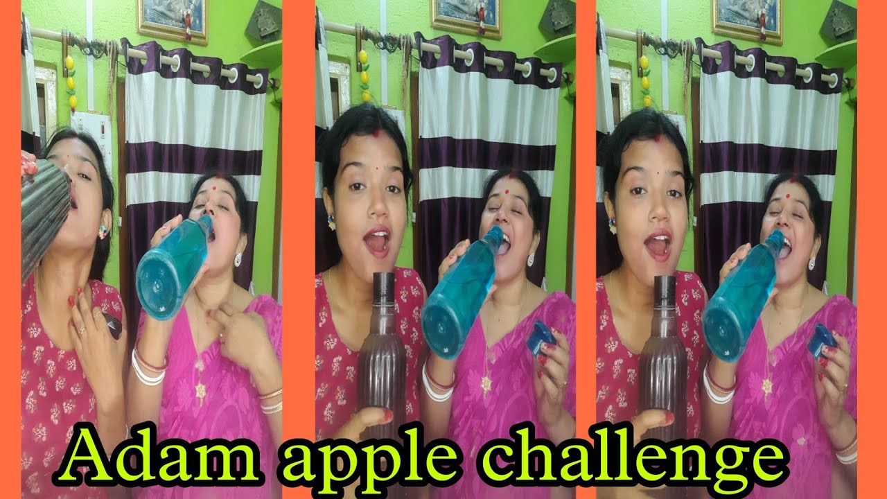 Paet 3 Adam apple 🍏 challenge with drinking water // requested video ...