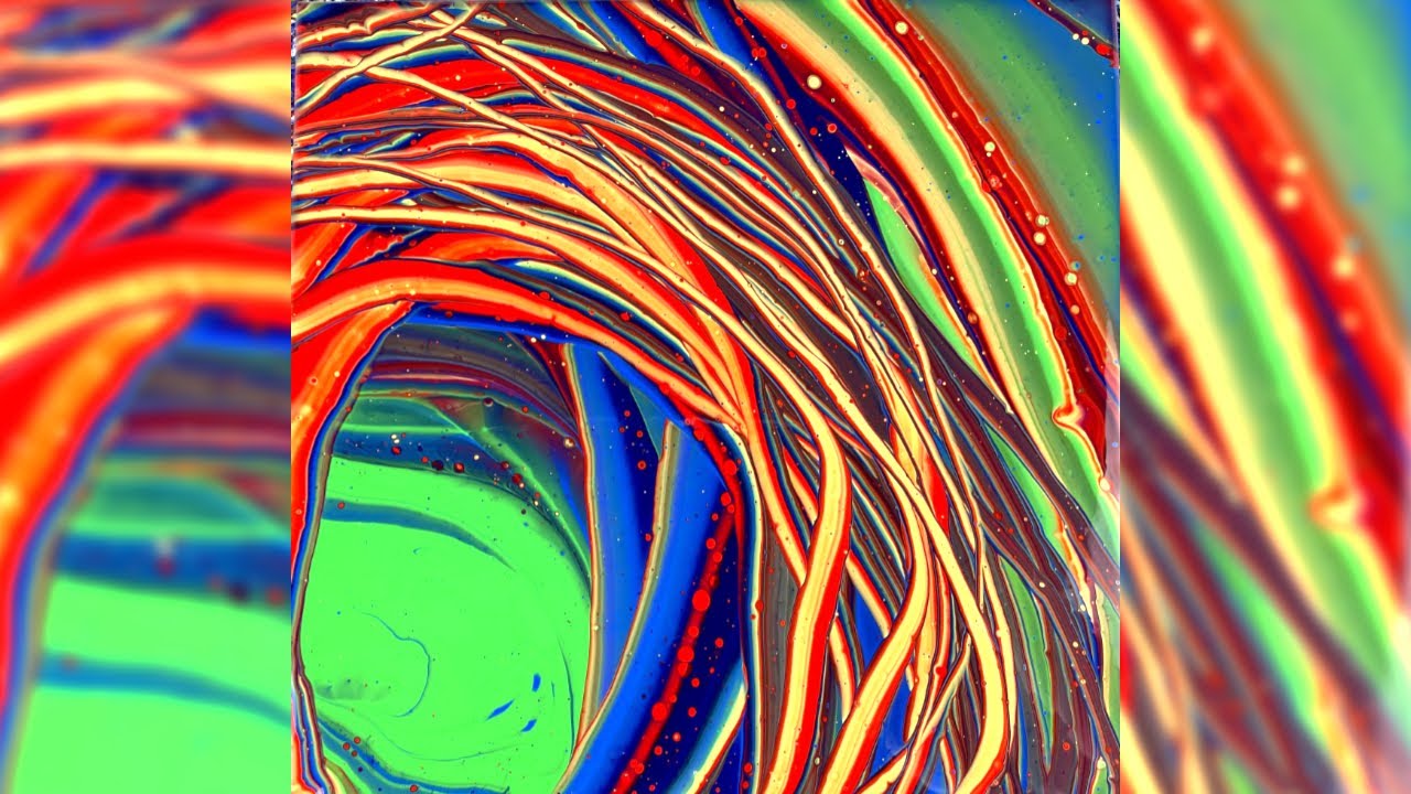 I love this unique 5 color ring pour painting #114 - YouTube