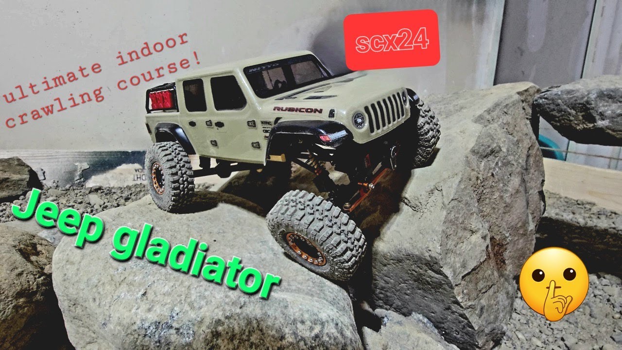 SCX24 Jeep Gladiator Course Run! Ultimate Course UPDATE!!! - YouTube
