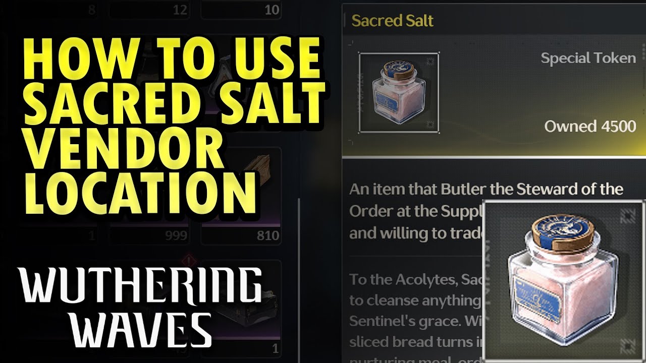 How to use Sacred Salt Vendor Location | Wuthering Waves 2.5 - YouTube