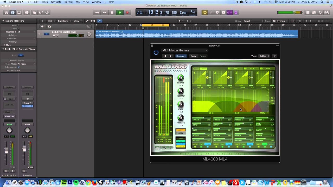 MCDSP ML4000 being used in Logic Pro X 10.2 - YouTube