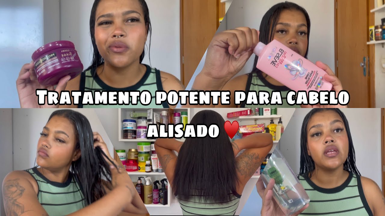 TRATAMENTO POTENTE PARA CABELOS ALISADO / COMO CUIDO DO MEU CABELO ...