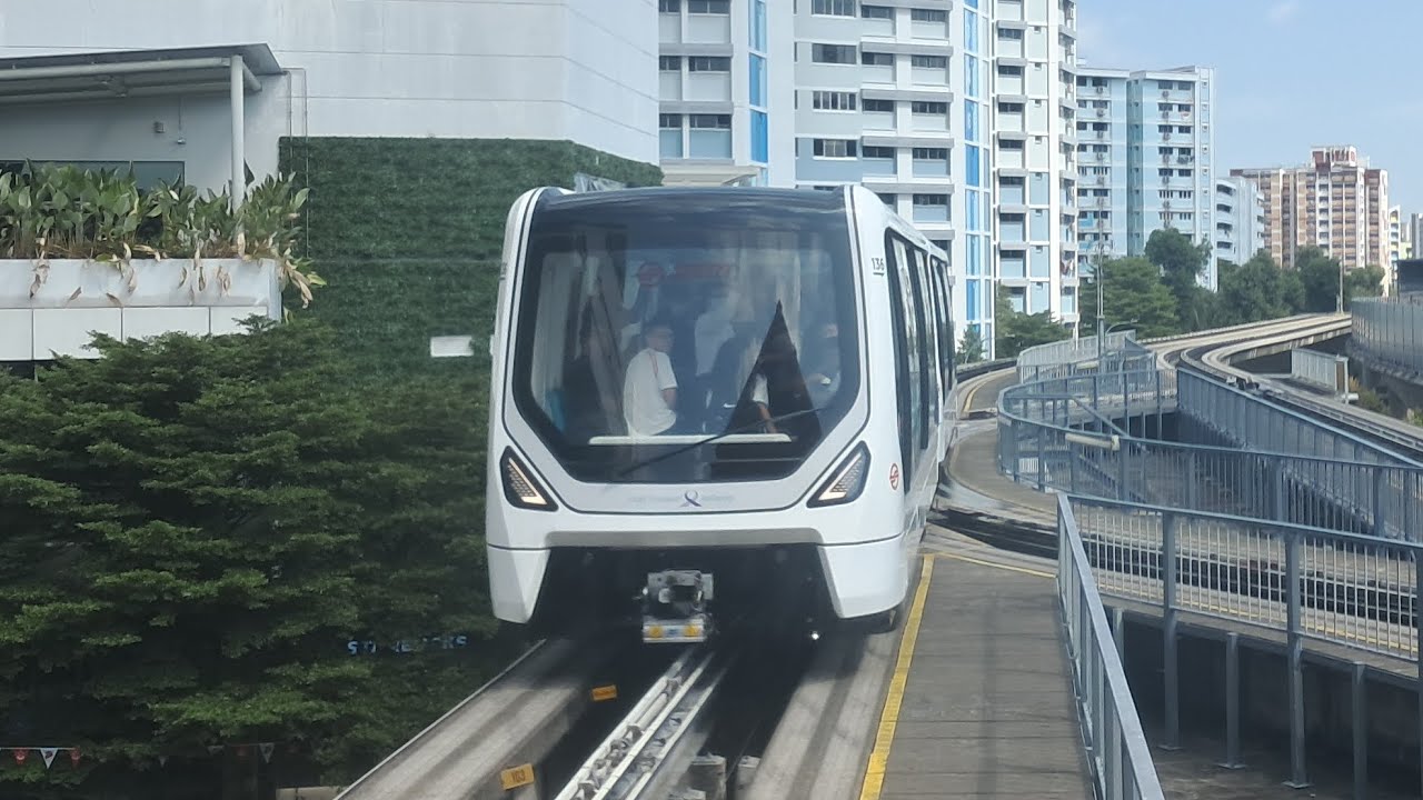 Alstom Innovia APM 300R C801B on the BPLRT Choa Chu Kang to Keat Hong ...