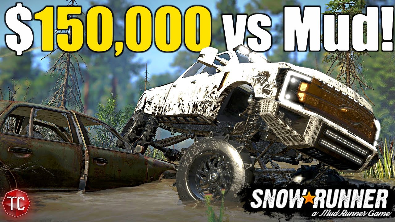 SnowRunner: $150,000 LUXURY F450 MUD TRUCK vs SWAMP MUD BOG! - YouTube