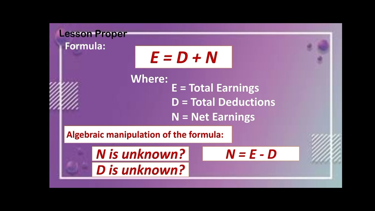 Business Mathematics | Gross Earnings and Net Earnings | IIc-1 | 2 ...