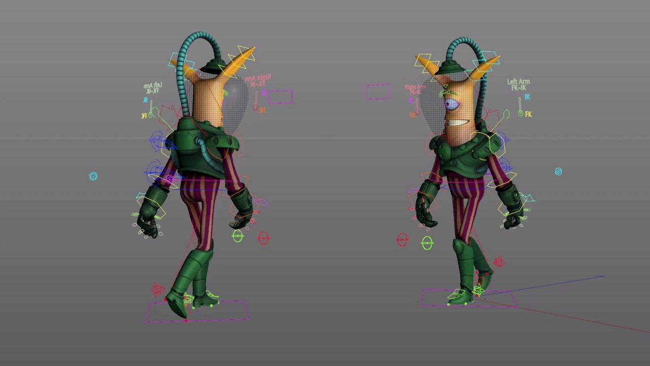 Walk Cycle | 3D Rigging & ANIMATION | C4D | - YouTube