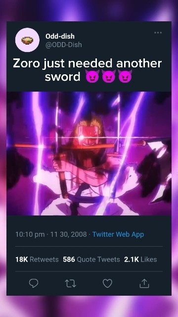 Zoro : Three swords style Onigiri #zoro #onepiece #anime - YouTube