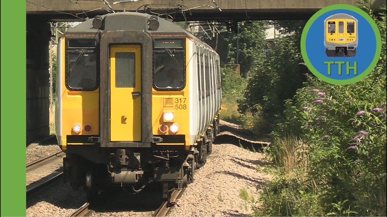 Class 317 arrives at Ponders End - Last Day of the Class 317s - YouTube