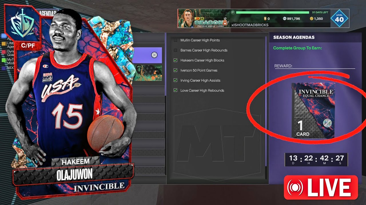 CAN WE PULL HAKEEM OLAJUWON FROM OUR INVINCIBLE EQUAL CHANCE PACK? NBA ...