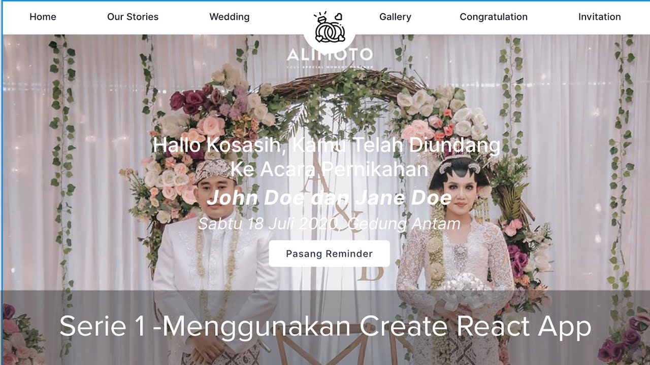 Wedding invitation Series - Memulai menggunakan React dengan Create ...
