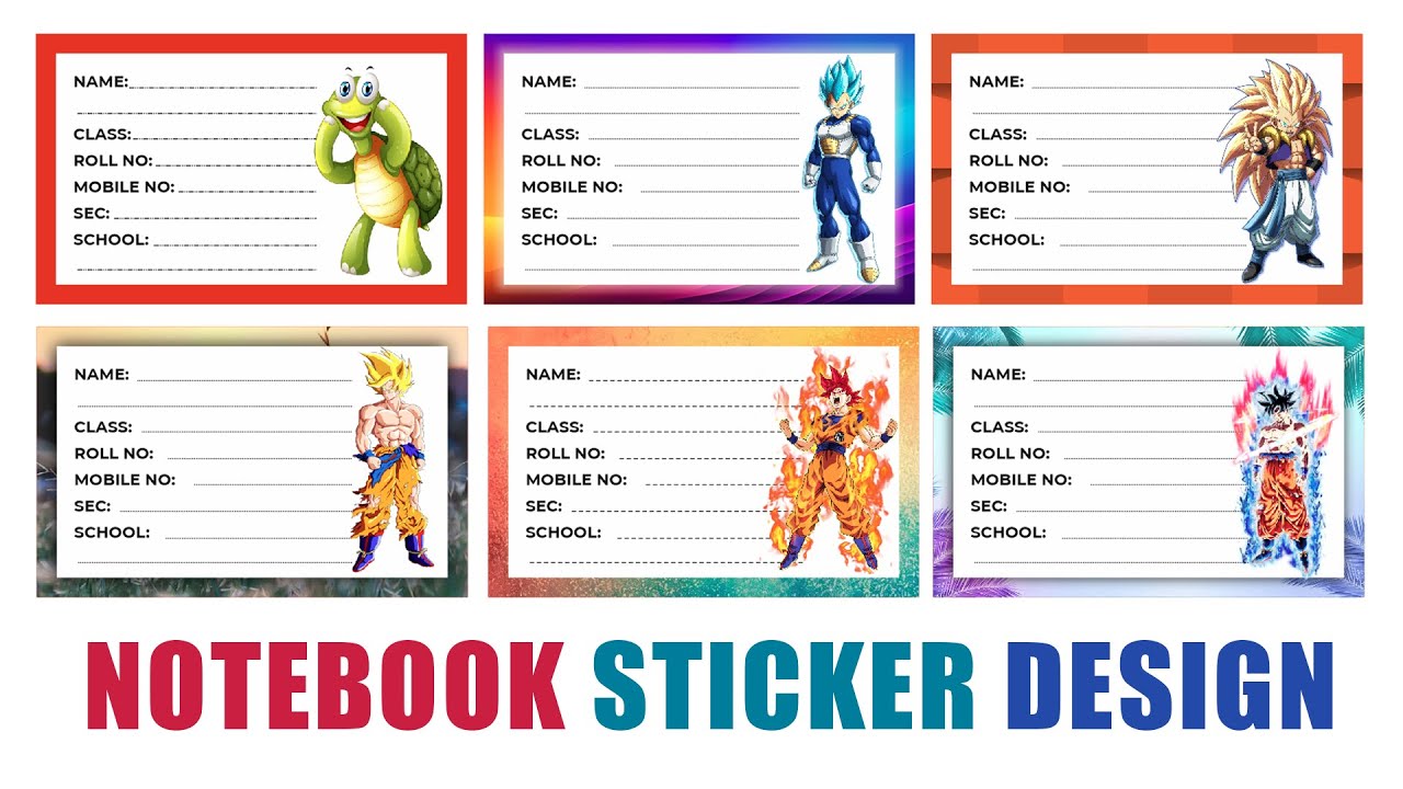 Notebook Sticker Design in CorelDraw | How to Make Printable Notebook ...