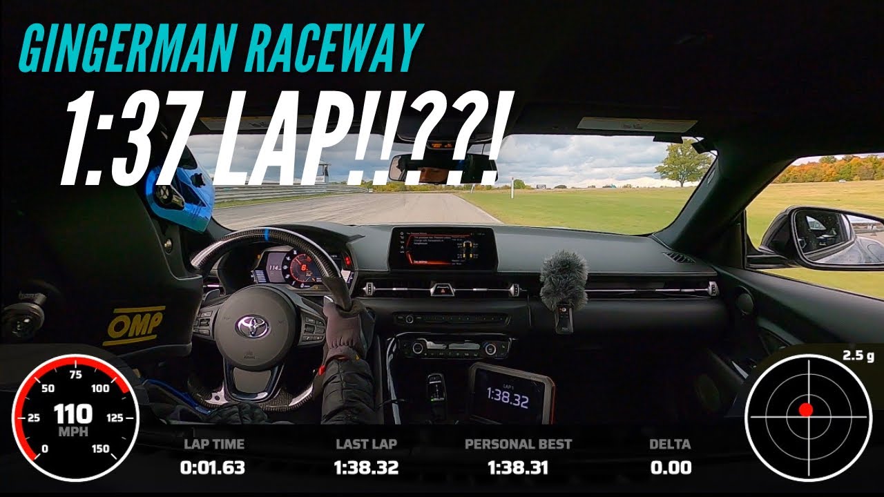 Gingerman Raceway 1:37.69 Hot Lap! Stock power A90 Toyota Supra Open ...