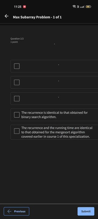 Max SubArray Problem #courseraanswers - YouTube