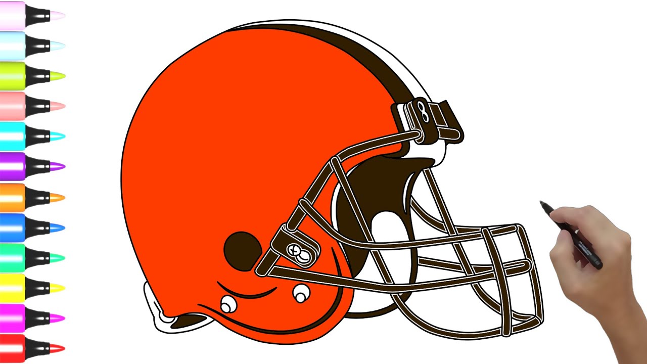 HOW TO DRAW CLEVELAND BROWNS LOGO! DRAWING NFL FOOTBALL TEAM LOGO - YouTube