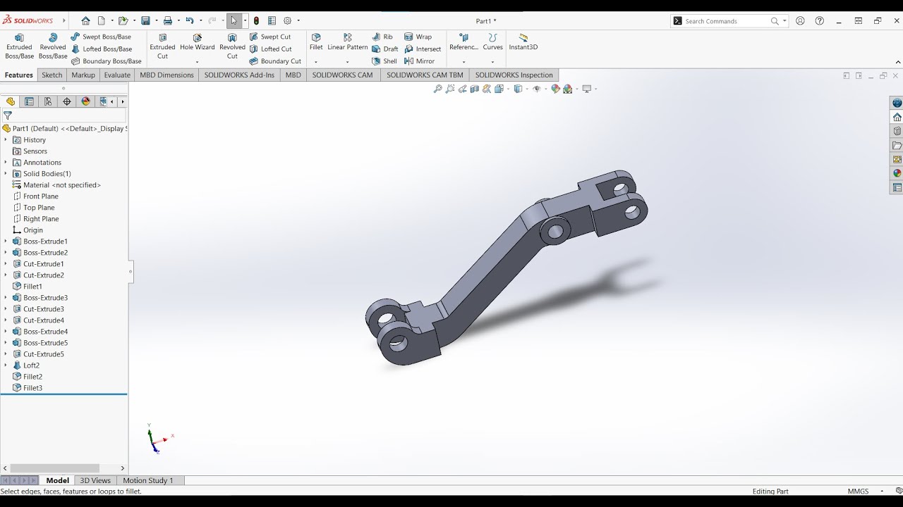 Solidworks beginner exercise 13 - Cad/Cam - YouTube
