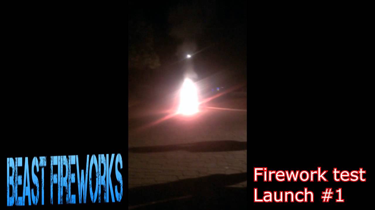 Homemade Fireworks Test Launch! - YouTube