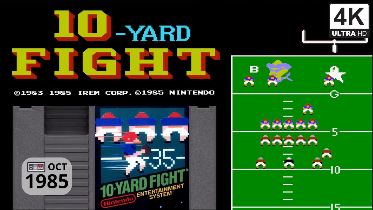 10 Yard Fight (Nintendo, Oct 1985) - NES Gameplay 4K - 10ヤードファイト - YouTube