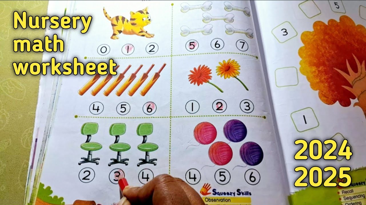 Nursery math worksheet | Nursery math practice |lkg math worksheet ...