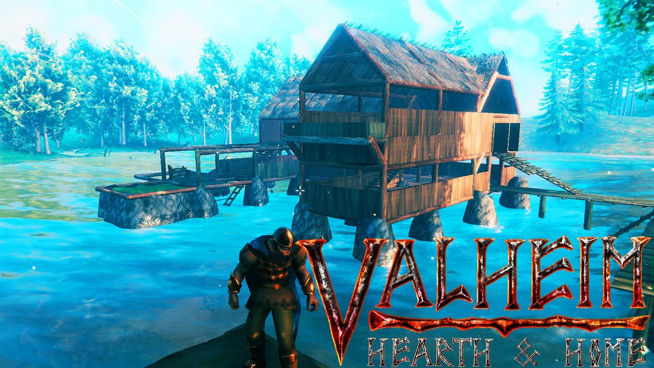 Valheim - hvordan man bygger en borg på vandet - YouTube