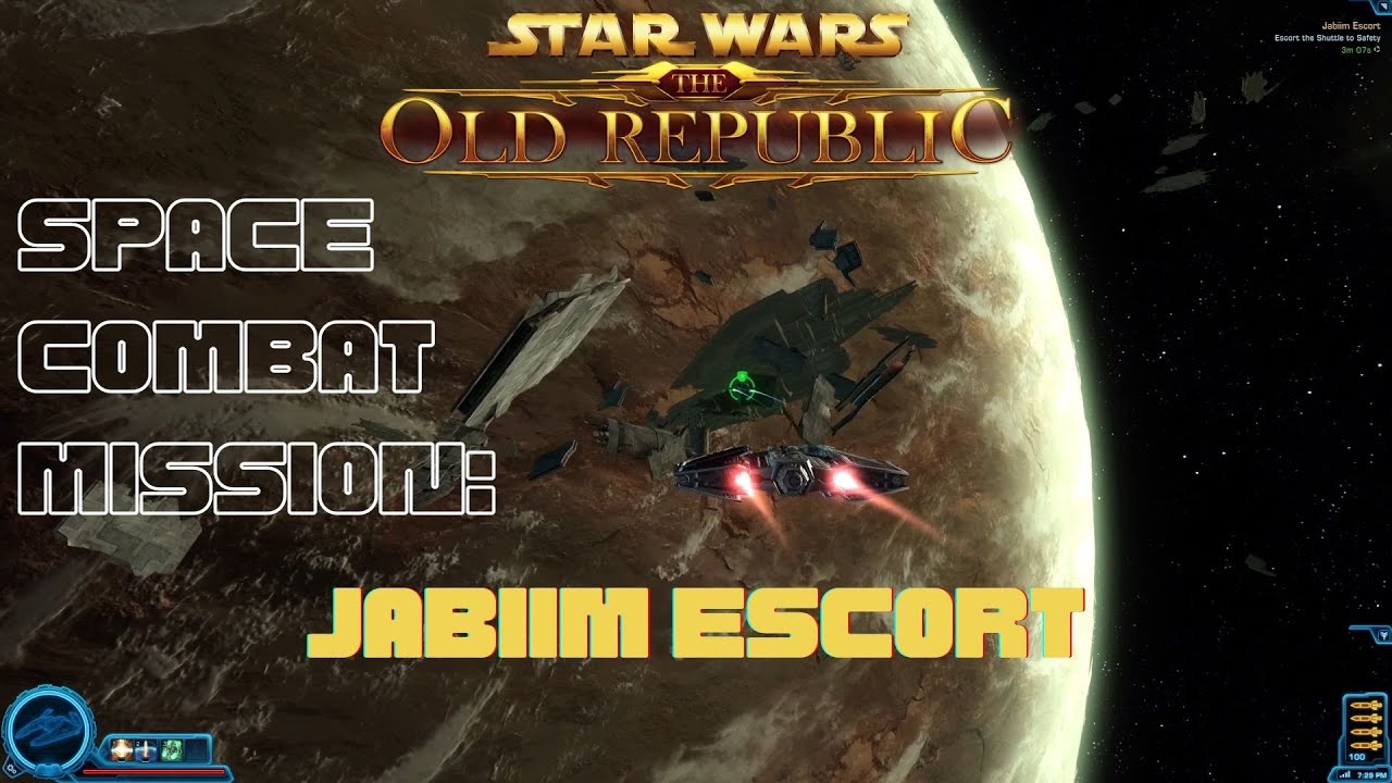 SWTOR Space Combat Missions - Jabiim Escort - YouTube