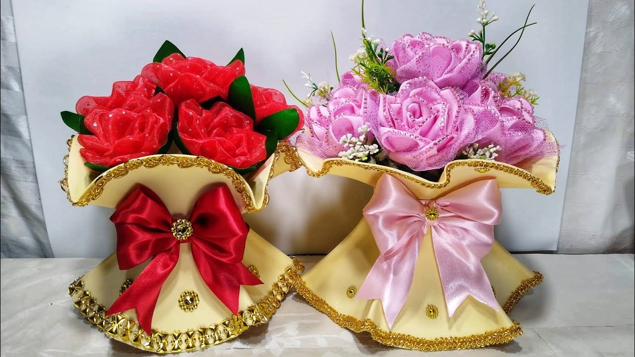 Como hacer Bouquet y centro de mesa de ROSAS ETERNAS con base de lata ...