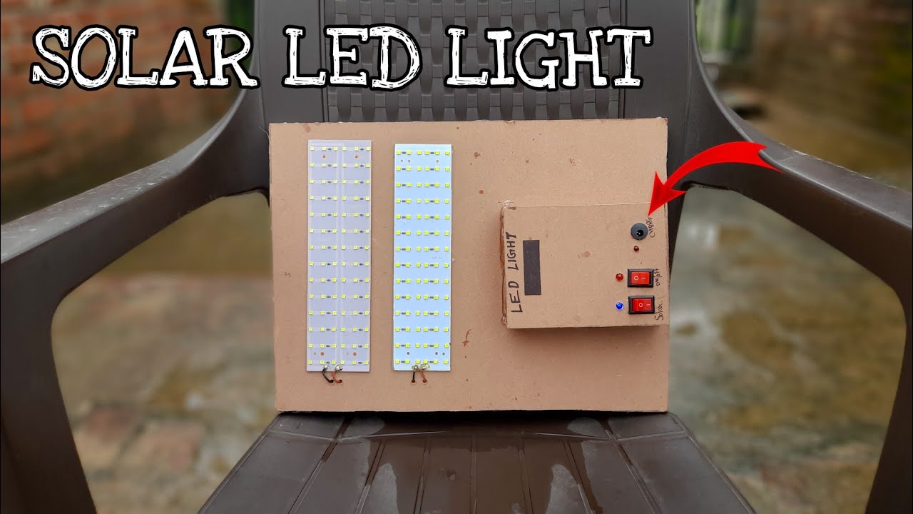 How To Make Solar Led Light At Home - YouTube