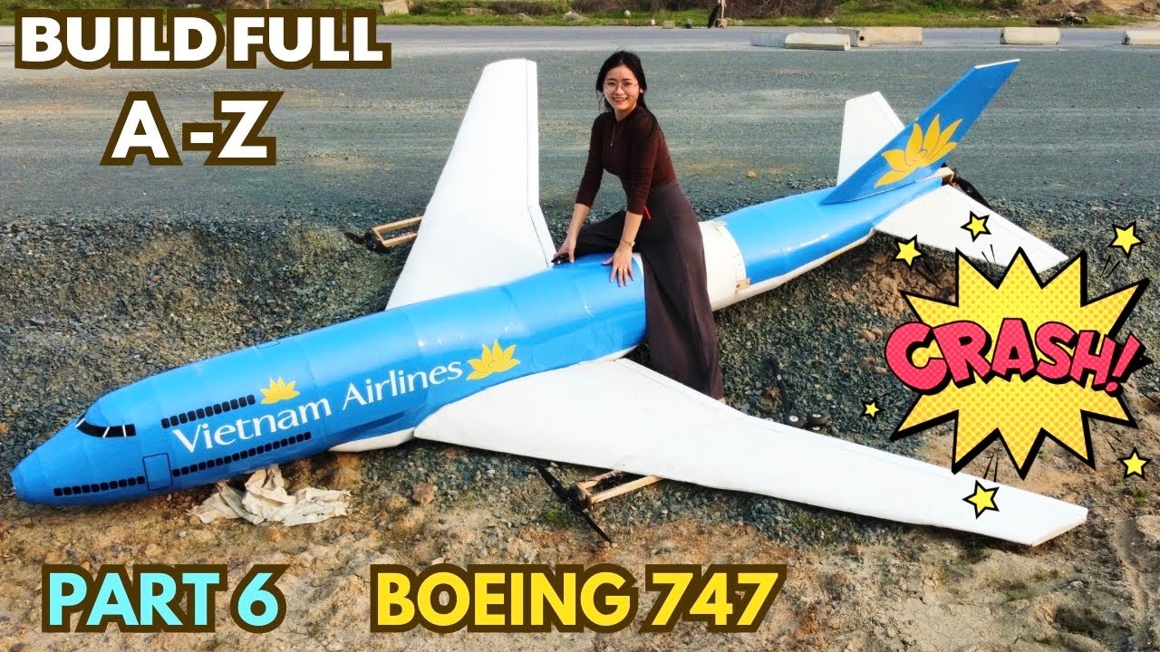 GIGANTIC RC CRASH ! PART 5 Building the worlds biggest Boeing 747 RC ...