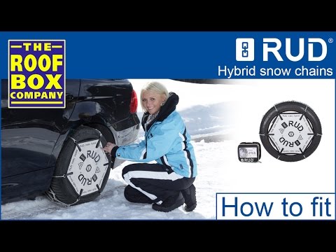 RUD Hybrid self-tensioning traditional snow chains - YouTube