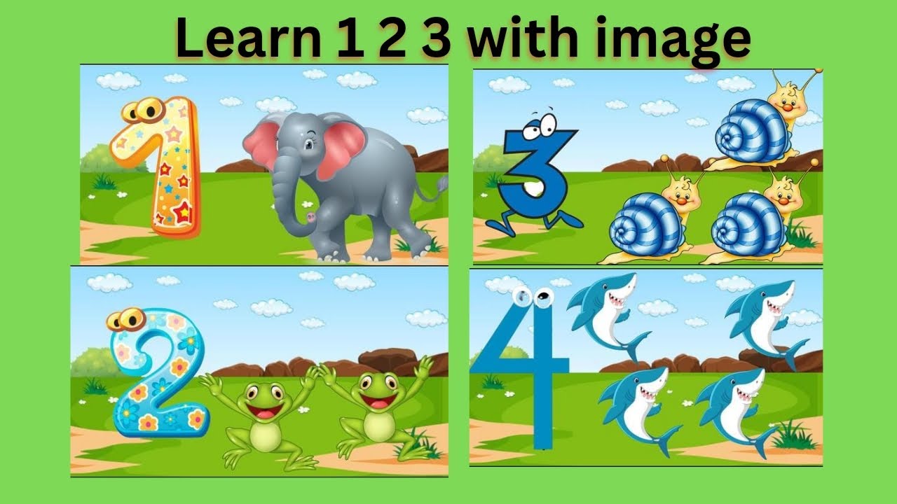 Learn1 to10 Number With Image || 123 count || 123 Number || 1234 for ...