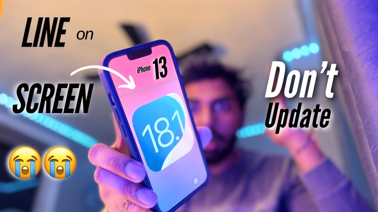 iOS 18.1 have Screen issues on iPhone 13 🤯 - Green Line in iPhone 13 ...
