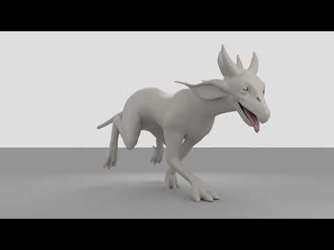 Quadruped run cycle animation (with development) - YouTube